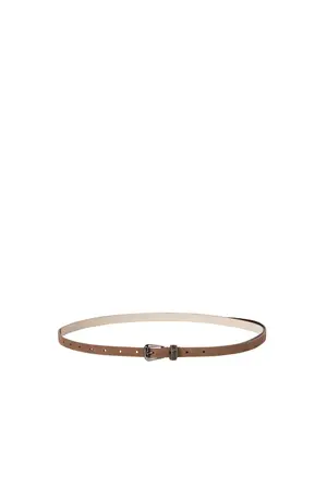 Brunello Cucinelli Sparkling Textured Leather Belt With Shiny Loop