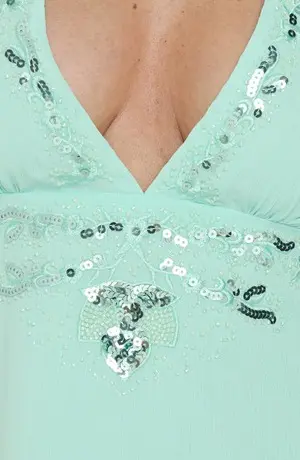Princess Polly Infinity And Beyond Sequin Halter Top