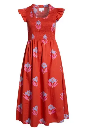SUGARLIPS Sherly Smocked Midi Dress