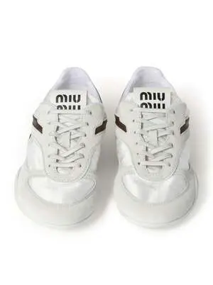 Miu Miu Gymnasium Sneakers In Technical Fabric And Suede - Multicolor