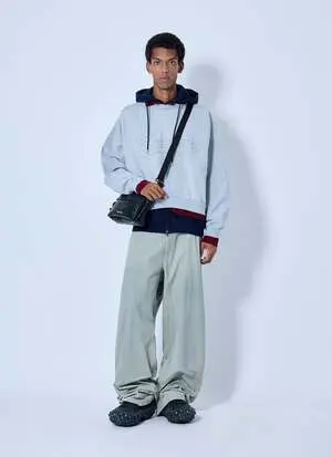Balenciaga Layered Hoodie With Embroidered Logo
