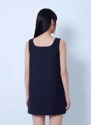 Miu Miu Sleeveless Mini Dress With Bow Detail