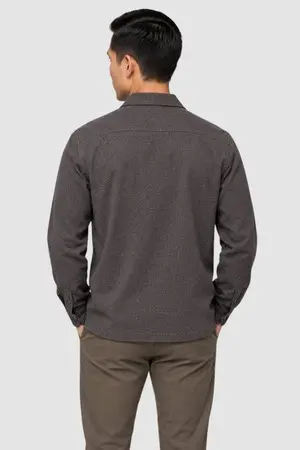 GARNET Regular-fit Camp Collar Overshirt Jacket