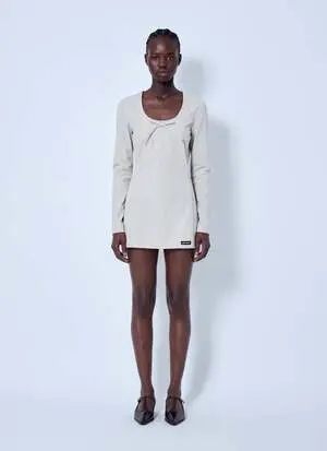 Miu Miu Stretch Poplin Mini Dress - Multicolor