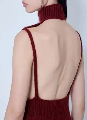 Max Mara Ribbed Sleeveless Turtleneck Top