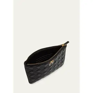 Valentino Garavani Butterfly-embroidered Quilted Leather Clutch Bag