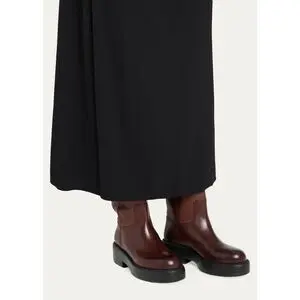Miu Miu 55mm Lug-sole Leather Knee-high Boots