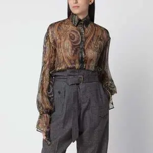 Etro Silk Paisley Shirt With Classic Collar