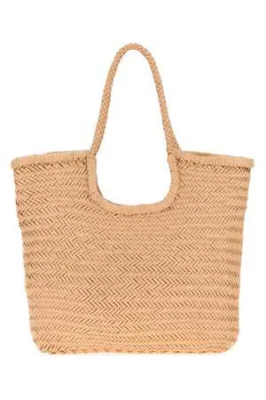 Dragon Diffusion Peach Leather Mini Salto Shopping Handbag - Orange