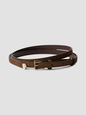 Prada Suede Belt - Brown