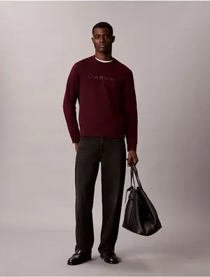 Calvin Klein Fleece Standard Logo Sweatshirt - Raspberry Truffle
