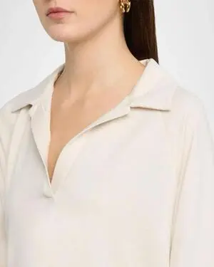 Eileen Fisher Raglan-sleeve Terry Henley Tunic