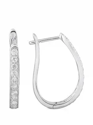 LB EXCLUSIVE Hoop Diamond Earrings - Silver