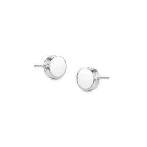 JAREDJAMIN Gleam Disc Stud Post Earrings - Silver