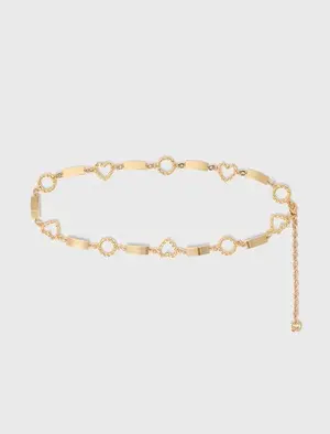 Maje Twisted Gold Chain Belt - Golden