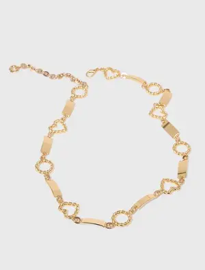 Maje Twisted Gold Chain Belt