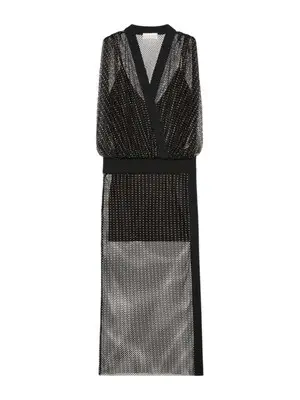 Sportmax Long Jersey And Rhinestone Dress