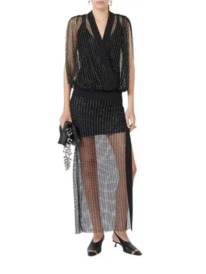 Sportmax Long Jersey And Rhinestone Dress