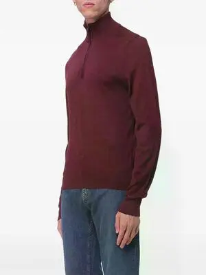 Etro Quarter-zip Embroidered-logo Sweater