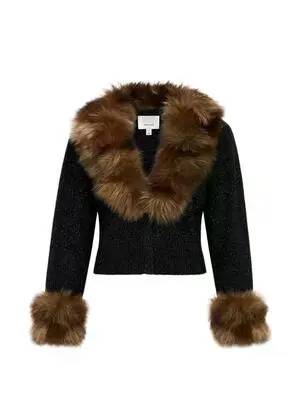 Cinq À Sept Della Faux-fur Trim Cardigan
