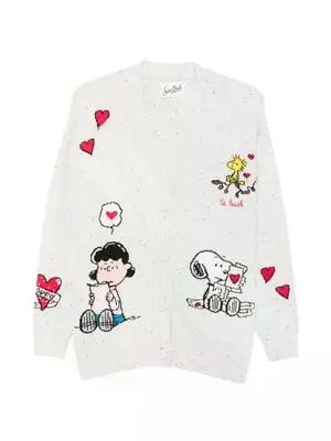 MC2 SAINT BARTH X Peanuts Intarsia-knit Cardigan - Grey