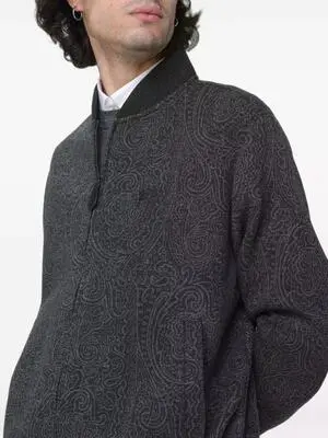 Etro Paisley-print Bomber Jacket - Grey