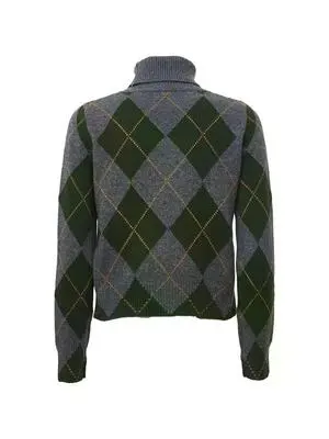 BEYOU Argyle-knit Cashmere Sweater