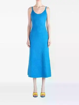 Auralee Brushed-finish Sleeveless Midi Dress