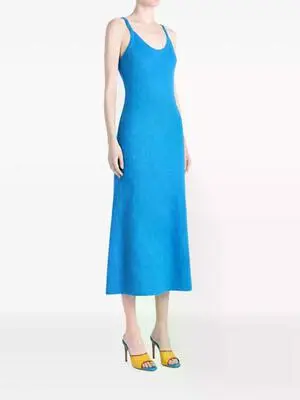Auralee Brushed-finish Sleeveless Midi Dress