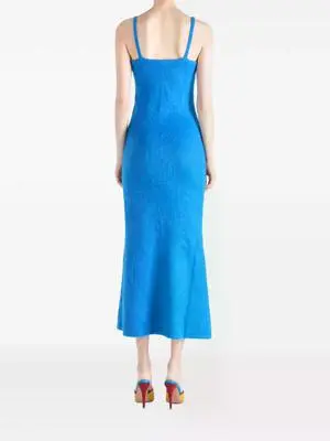 Auralee Brushed-finish Sleeveless Midi Dress