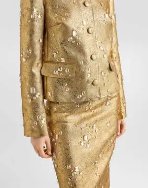 Dolce & Gabbana Jacquard Jacket With Embroidery