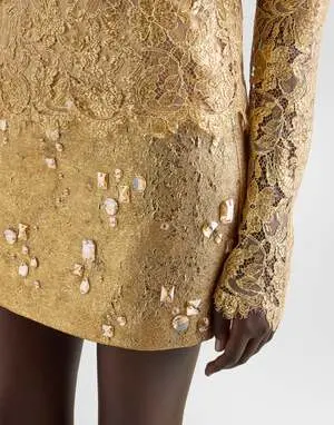 Dolce & Gabbana Jacquard Skirt With Embroidery