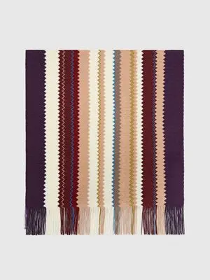 Missoni Zig Zag Wool-blend Scarf With Fringes - Multicoloured