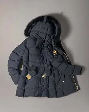 Moose Knuckles 3q Belted Hooded Down Jacket