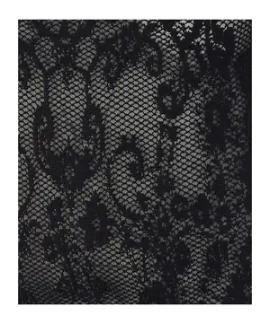 TWINSET Sheer Embroidered Turtleneck Top