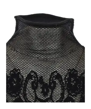 TWINSET Sheer Embroidered Turtleneck Top