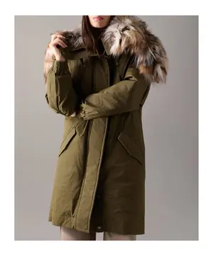 Moose Knuckles Pioneer Fur Down Parka - Combat