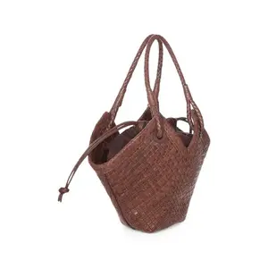 IBELIV Small Trinity Woven-leather Tote Bag - Choco