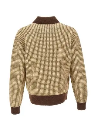 Drole De Monsieur Drôle De Waffle Knit Cardigan