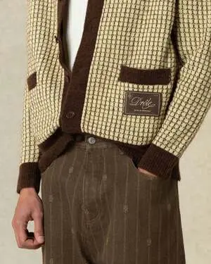 Drole De Monsieur Drôle De Waffle Knit Cardigan