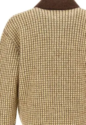 Drole De Monsieur Drôle De Waffle Knit Cardigan