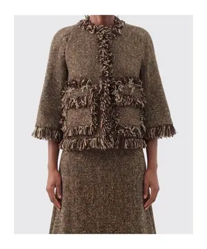 Sacai Fringed Tweed Jacket