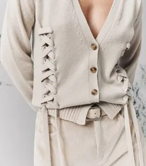 Marella Wool Lace-up Cardigan