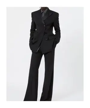 Sportmax Double-breasted Stretch Wool Jacket