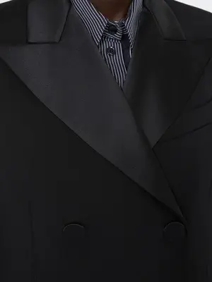 Sportmax Double-breasted Stretch Wool Jacket