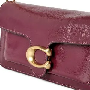 COACH Glossy Leather Shoulder Bag - Red