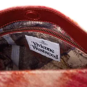 VIVIENNE WESTWOOD Plaid Fabric Crossbody Bag
