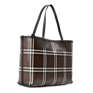 Burberry Plaid Tote Bag - Multicolor