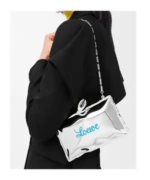 Loewe Blown Minaudiere - Silver/blue