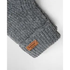 Barbour Ribbed Knit Beanie And Glove Set
